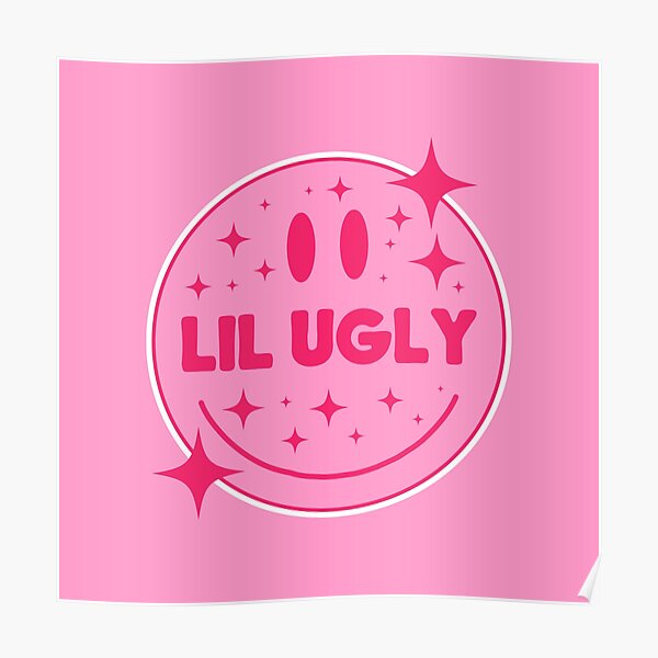 Póster «Diseño de sello sonriente de estrella fea inspirado en los años ...