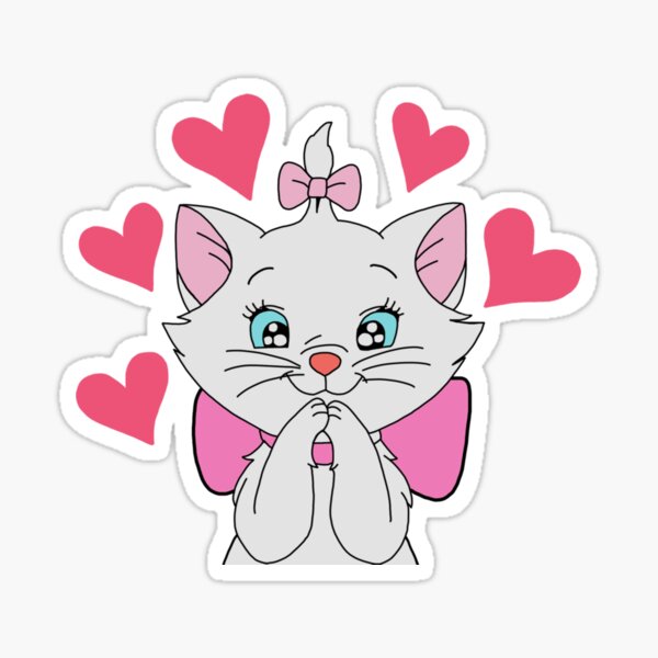 "Marie Cat " Sticker by rahain07 | Redbubble