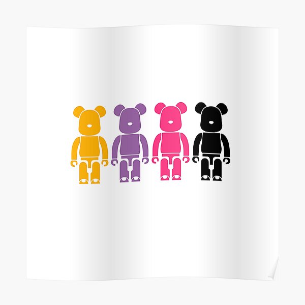 "Colored Bearbrick" Poster for Sale by Dayanag98 | Redbubble
