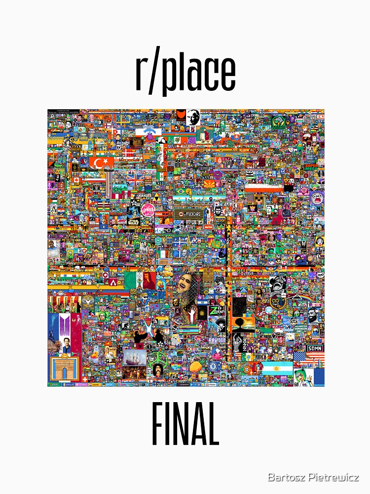 "r/place Final 2022" T-shirt by piKusiofsky | Redbubble
