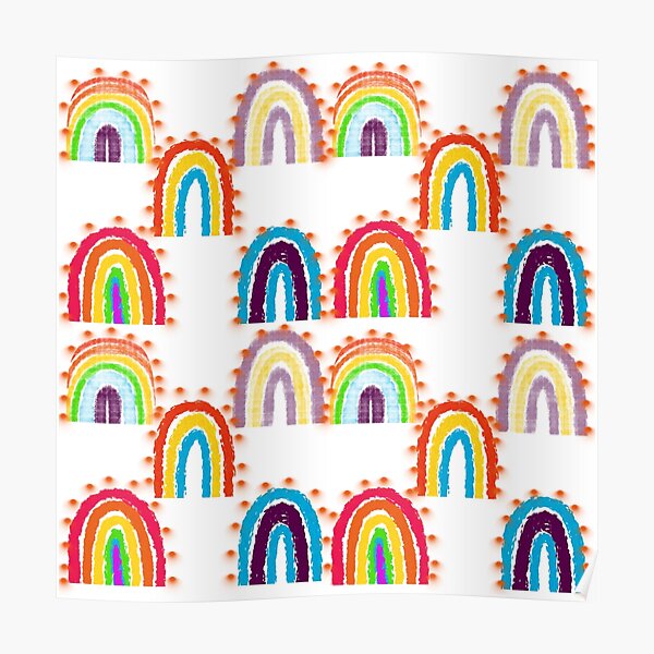 Póster «fenómenos clima arco iris todos los colores del arco iris rojo ...