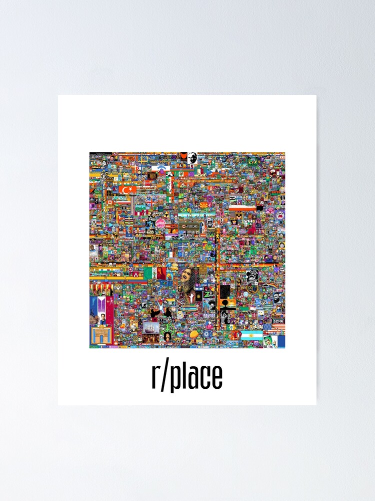 "r/place Final 2022" Poster by piKusiofsky | Redbubble