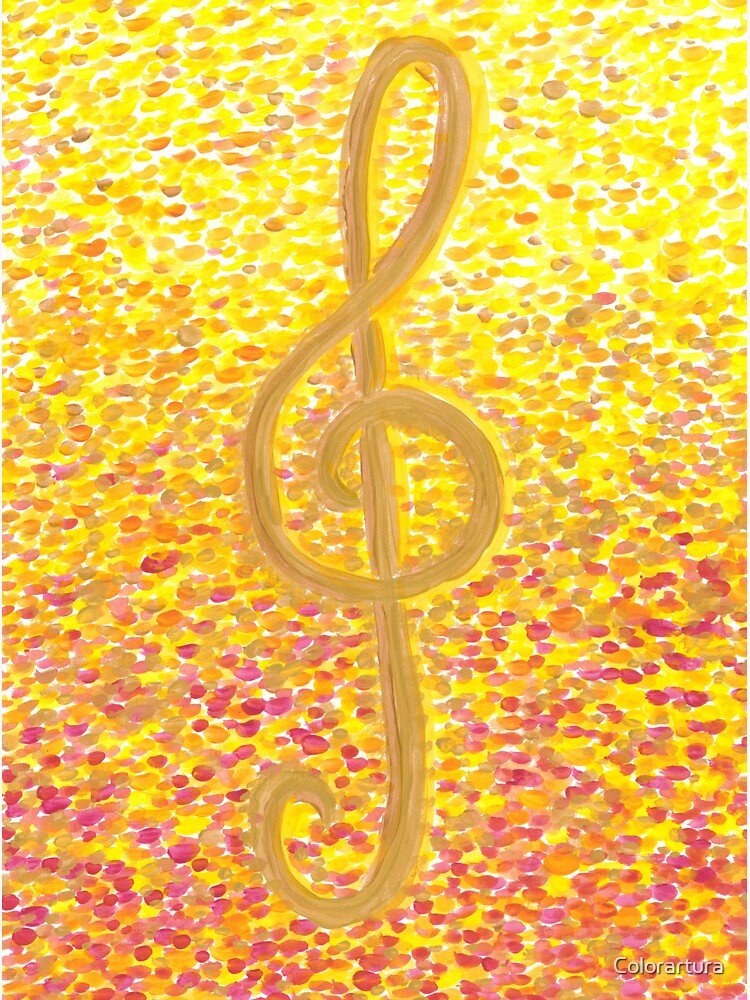 "Treble clef yellow-orange-red" Sticker for Sale by Colorartura | Redbubble