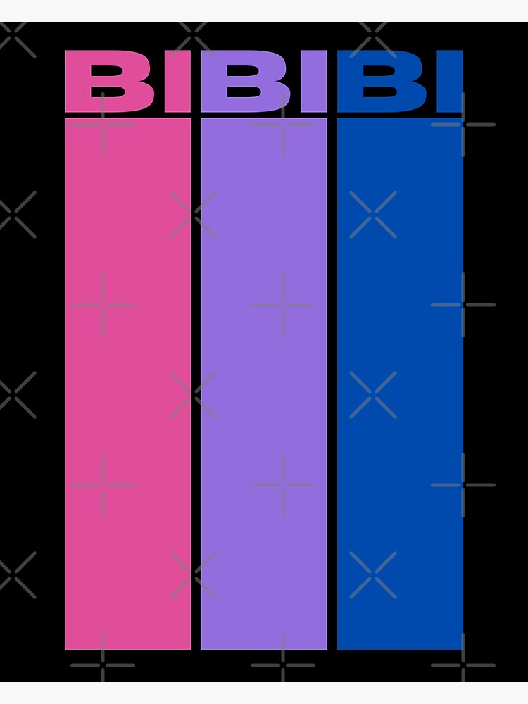 "BiBiBi Bisexual Pride Flag Colors Bold" Poster for Sale by ...