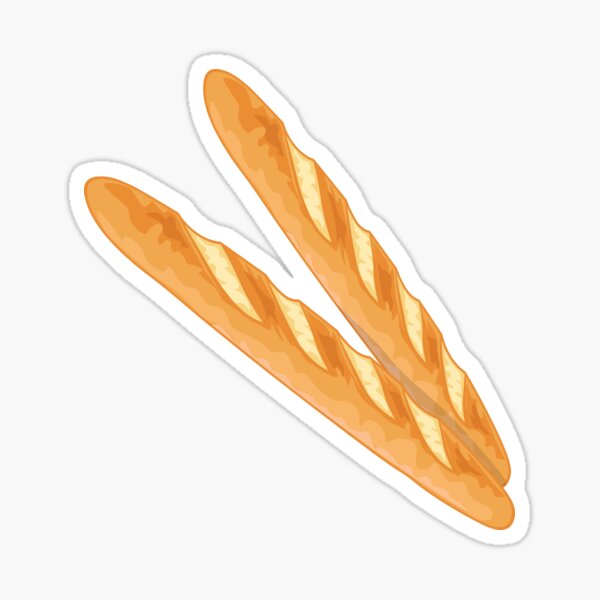 "Baguette - I Love Baguettes - Funny Food" Sticker by TheInkElephant ...