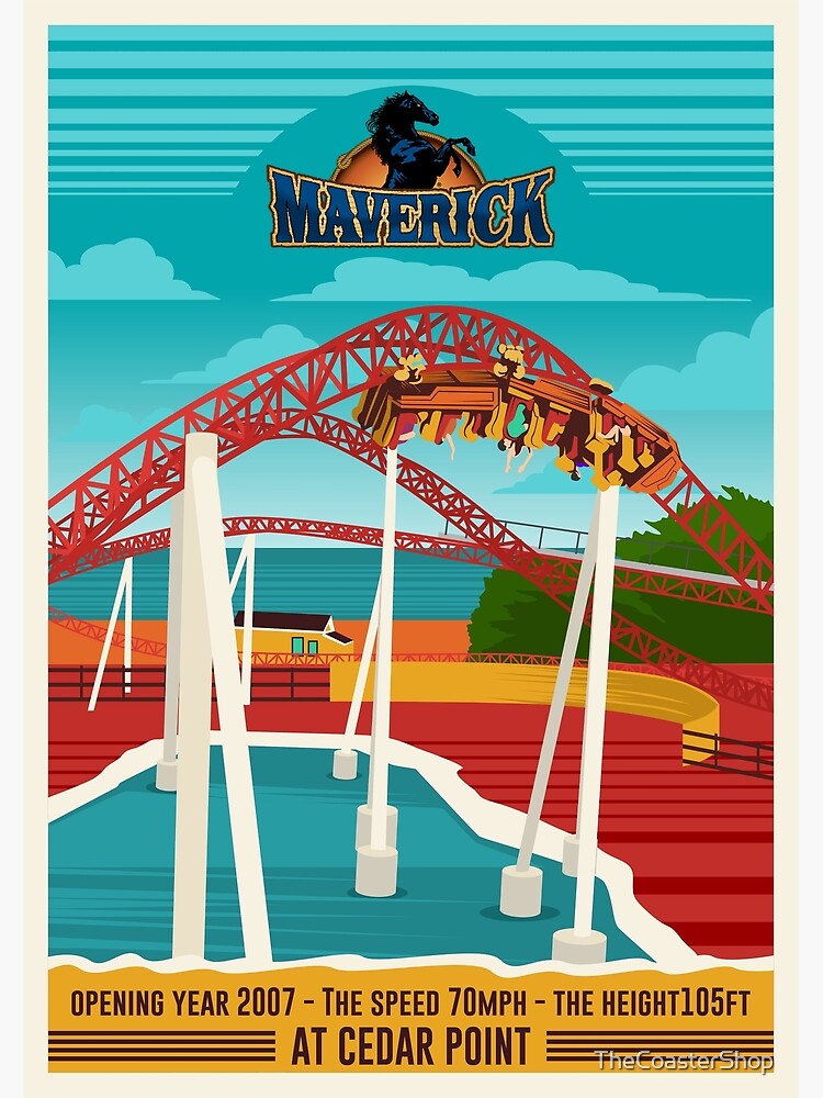 "MAVERICK CEDAR POINT" Poster for Sale by TheCoasterShop | Redbubble