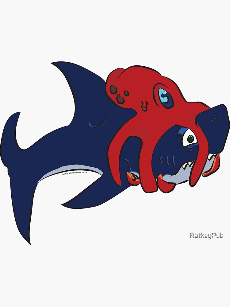 "OctoShark" Sticker for Sale by RatkeyPub | Redbubble