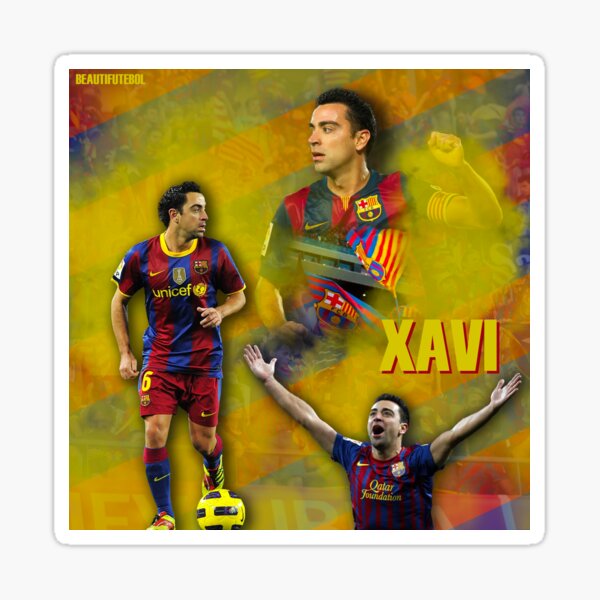 "Xavi - FCB" Sticker by Beautifutebol | Redbubble
