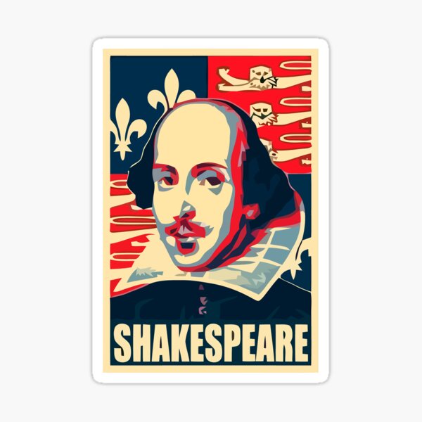 "shakespeare poster" Sticker by Leyzel | Redbubble