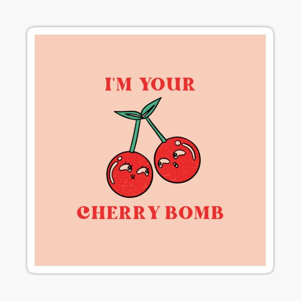 "Cherry Bomb Design" Sticker by zoebato | Redbubble