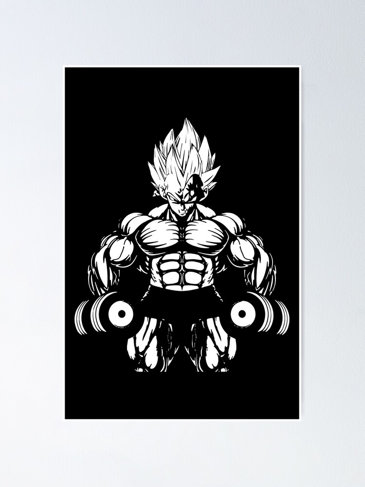 "Vegeta Lifting - Anime Gym Motivational" Poster for Sale by gohanflex ...