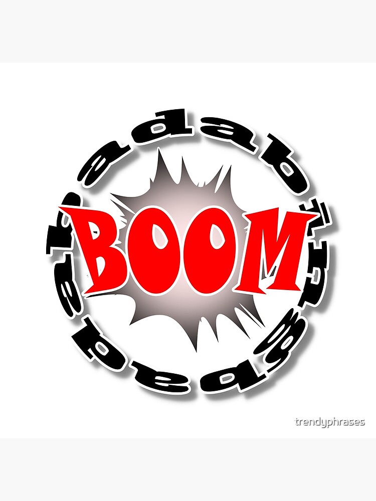"Cartoony style Bada-bing Bada-boom with yellow background color ...
