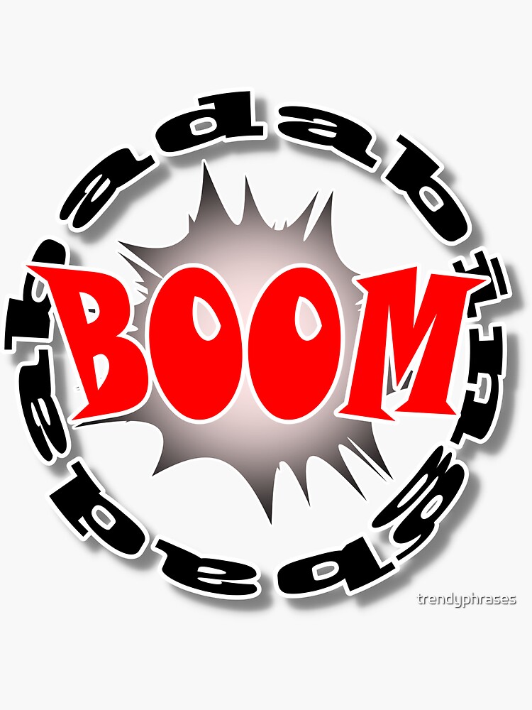 "Cartoony style Bada-bing Bada-boom with yellow background color ...