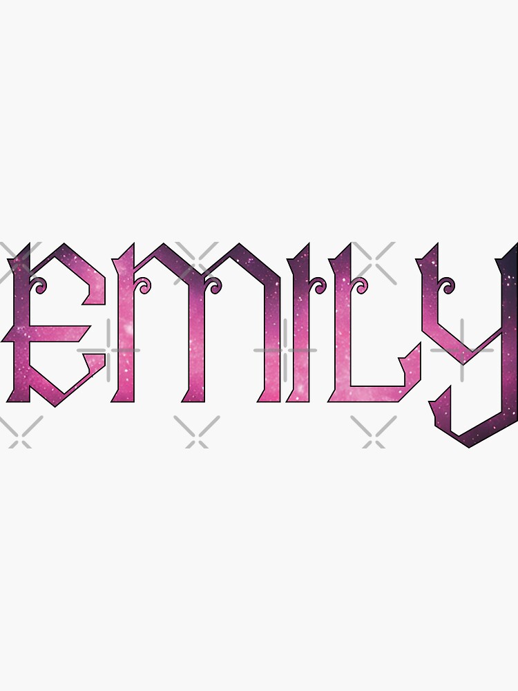 Pegatina «EMILY Nombre I - Mi nombre es EMILY- nombre tipográfico ...