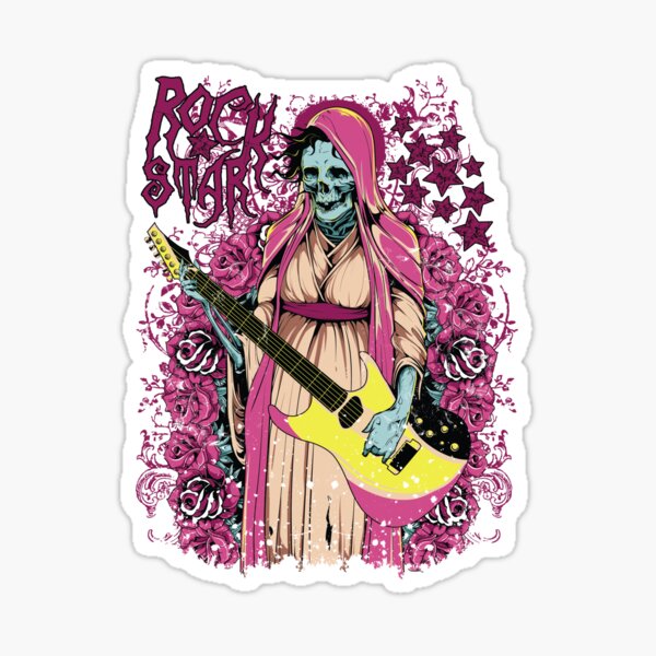 "rock star " Sticker for Sale by chichanova | Redbubble