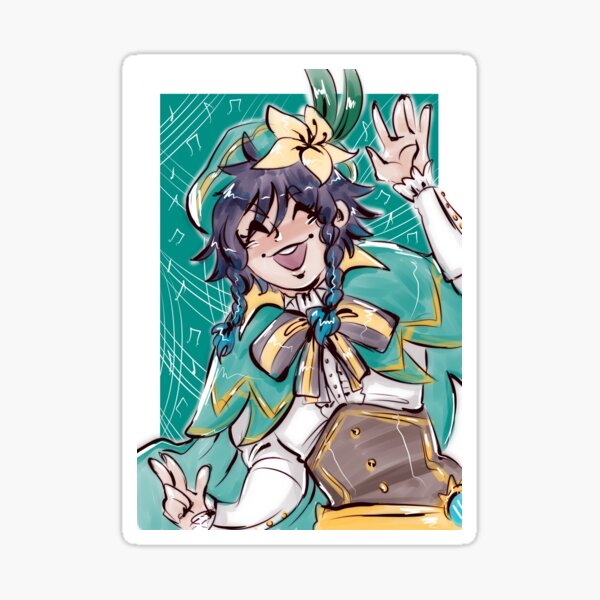 "Genshin Impact Venti" Sticker for Sale by TheBluestMage | Redbubble