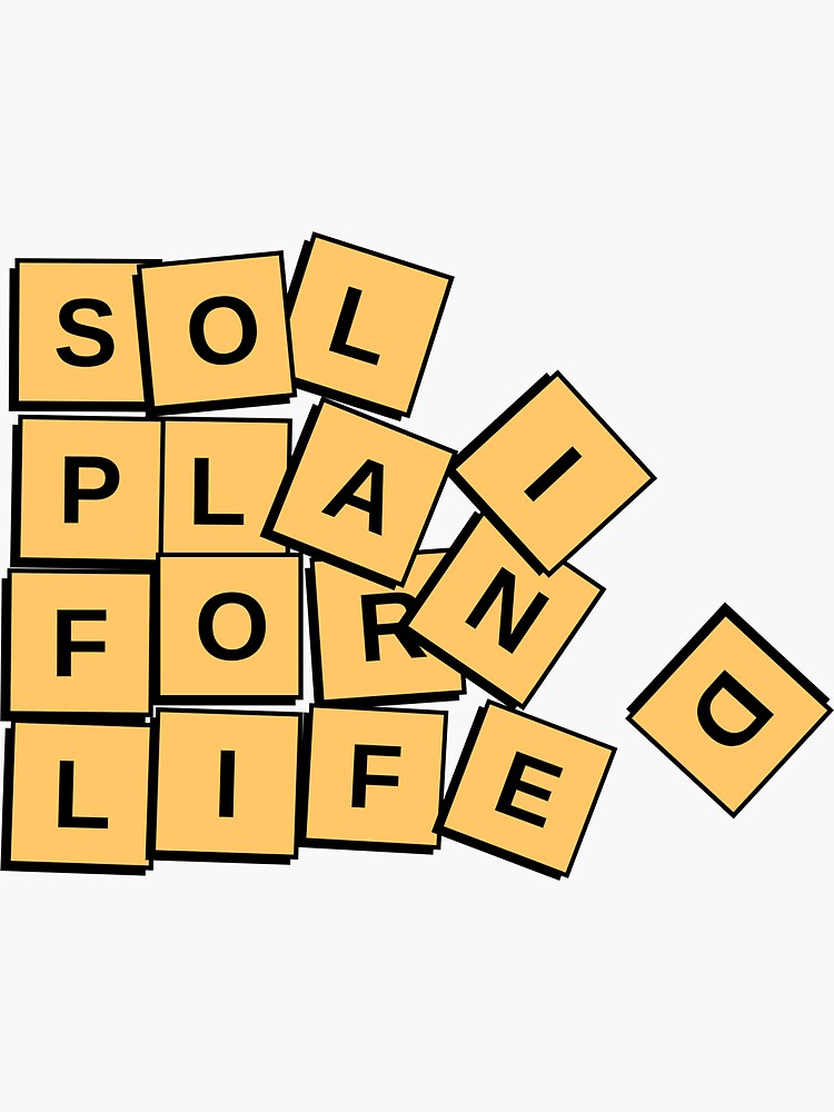 "Solid plan for life art" Sticker by Ottello | Redbubble