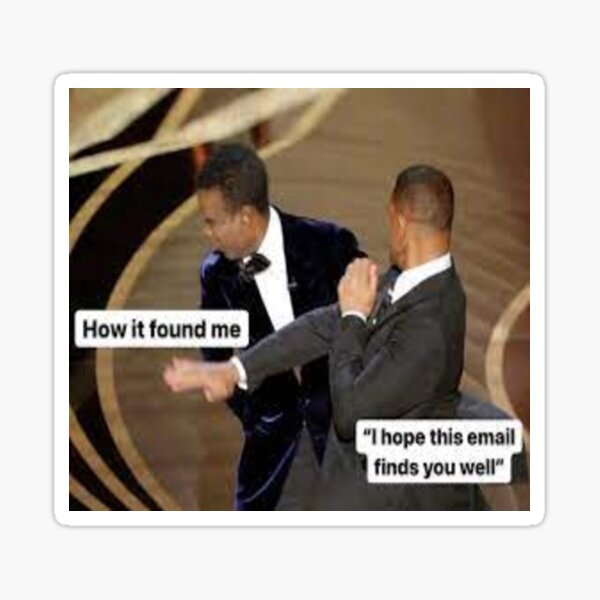 "Meme Will Smith Slap" Sticker by watwau | Redbubble