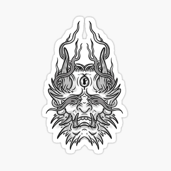 "dragon head" Sticker by TATSANDARTS | Redbubble