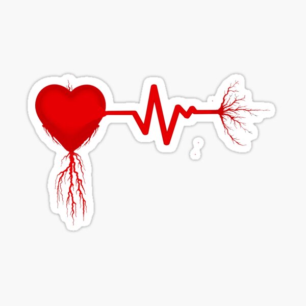 "Heart pulse" Sticker for Sale by AmalDesigns1 | Redbubble