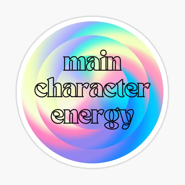 "Main character energy groovy rainbow" Sticker by kterbush | Redbubble