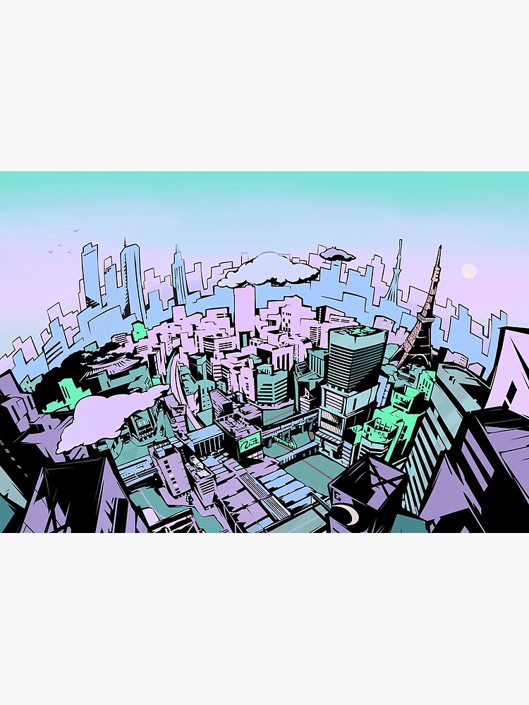 "Persona 5 Pastel Neon Tokyo Loading Screen" Art Print for Sale by ...