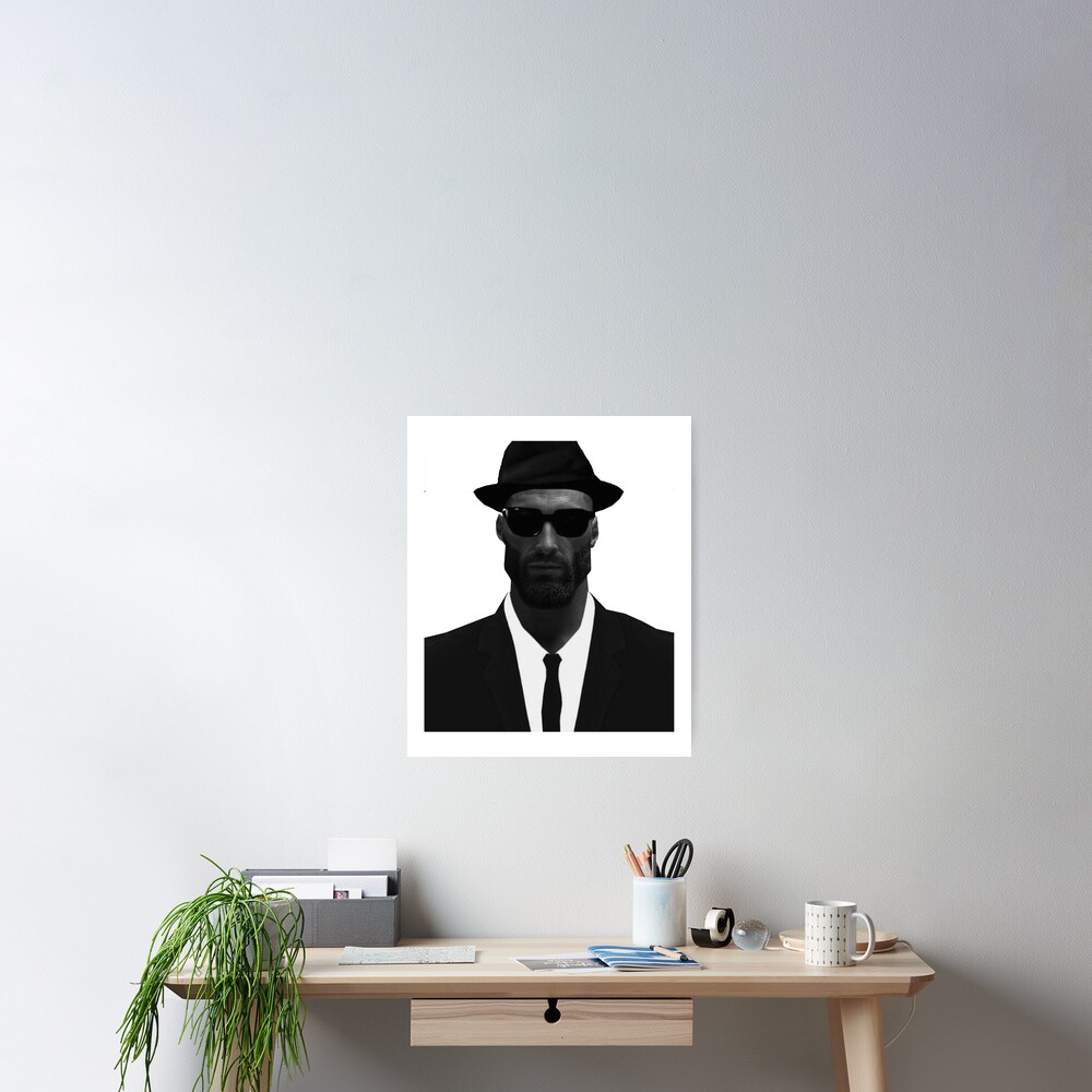 "Gigachad Meme Sticker" Poster by BRA7IM2 | Redbubble