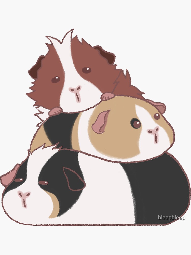 "Stacked guinea pigs" Sticker for Sale by bleepbleep | Redbubble