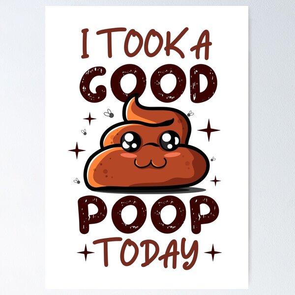 "I took a good poop today - funny poop joke" Poster for Sale by ...