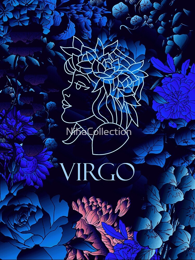 "Virgo Zodiac Blue Fantasy Horoscope Design" Poster for Sale by ...