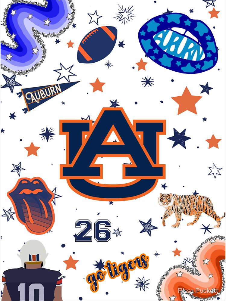"Auburn" Sticker for Sale by rissasdesignco | Redbubble
