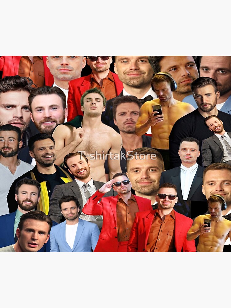 "chris evans and sebastian stan photo collage " Poster for Sale by T ...