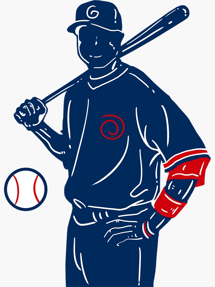 " Baseball Player" Sticker for Sale by GrowthDesigner | Redbubble