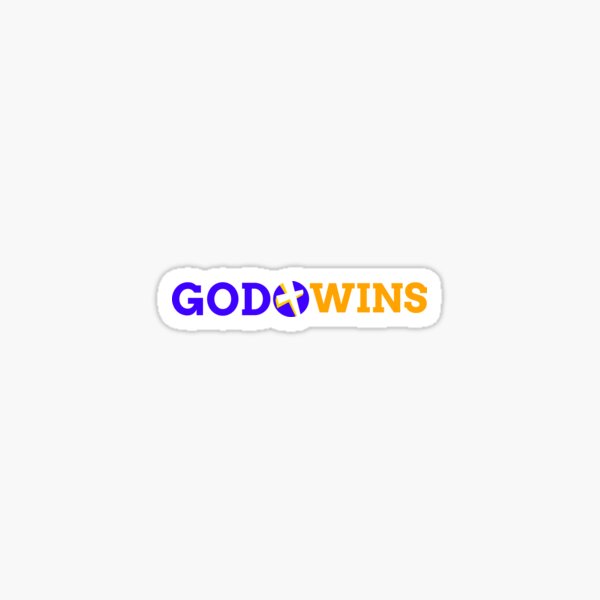 "God Always Wins" Sticker for Sale by Peggy Lindstrom | Redbubble