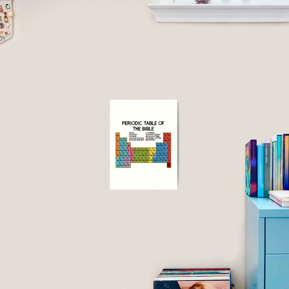 "Bible Word of God - Periodic Table of Bible Verse" Art Print for Sale ...