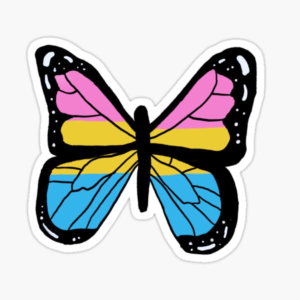 "Pride Butterfly" Sticker by CryptidCrafts | Redbubble
