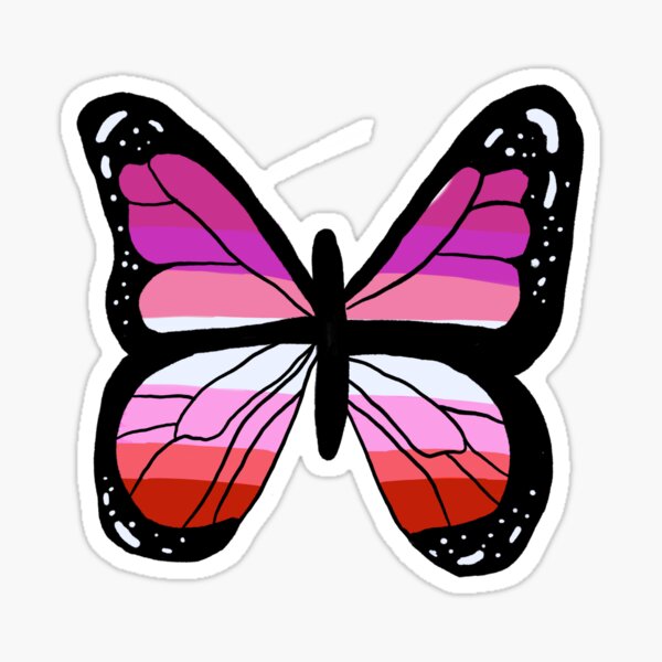 "Pride Butterfly" Sticker for Sale by CryptidCrafts | Redbubble