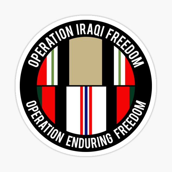 "Operations Iraqi and Enduring Freedom ribbons" Sticker for Sale by ...