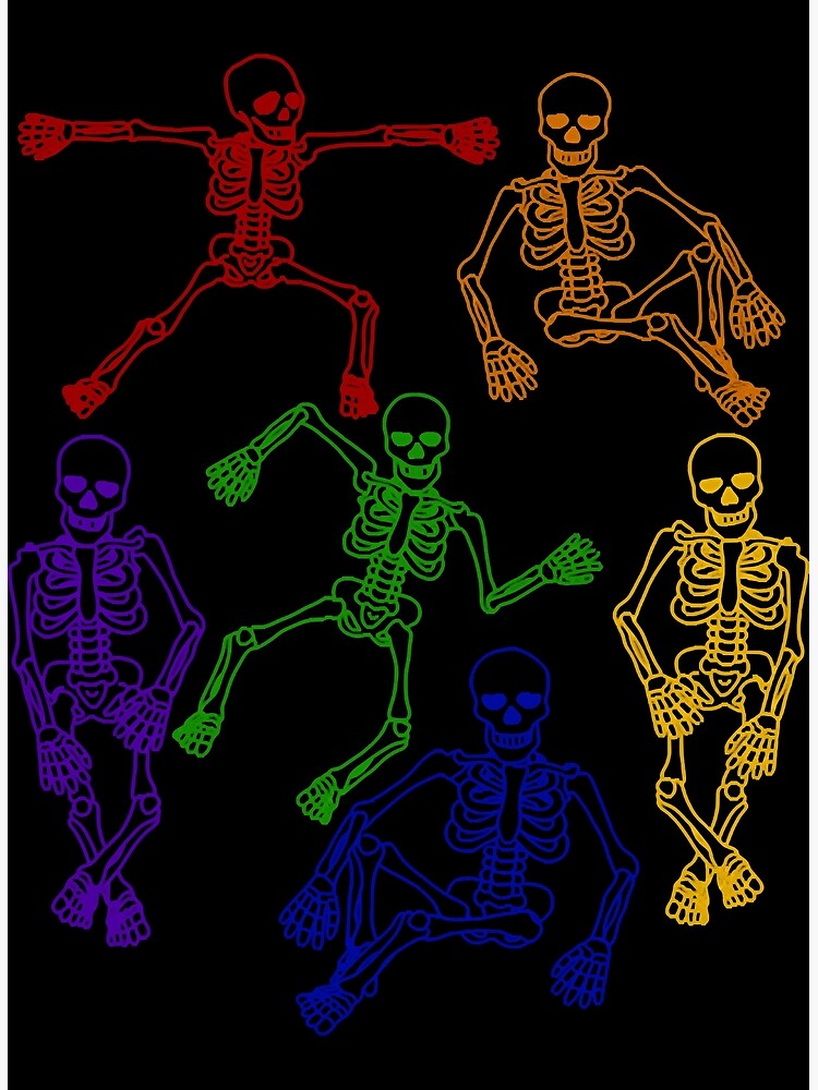 "Rainbow Skeletons " Poster for Sale by EmmaBates9285 | Redbubble
