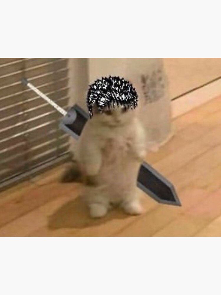"Guts Berserk Cat Meme" Art Print for Sale by 1Zaners | Redbubble