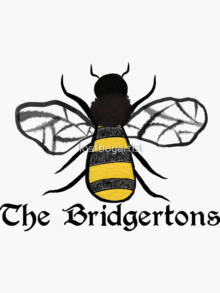 "Bridgertons and Bees" Sticker by lostboyartist | Redbubble