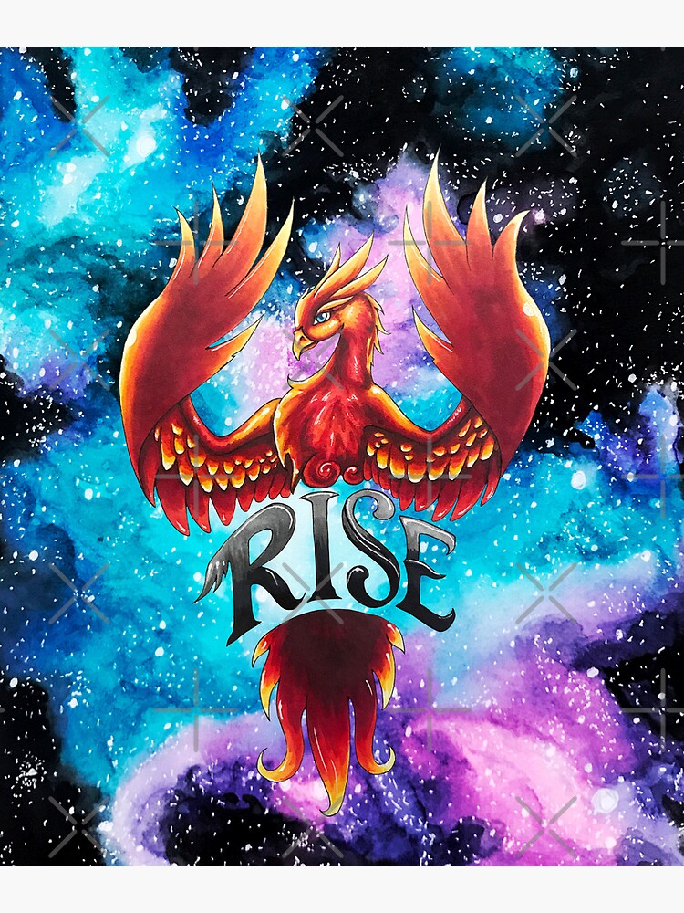 "Rising Phoenix in the Galaxy " Canvas Print for Sale by Lady-Lilac ...