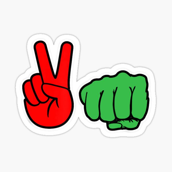 "Bbm Sara 2022 Red and Green Hand Sign Flag" Sticker by EPIC-ARTSHOP ...