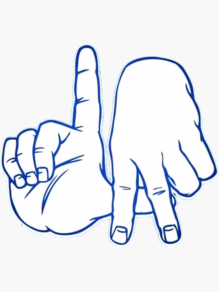"Los Angeles Hand Sign" Sticker by pennyjmgrene | Redbubble