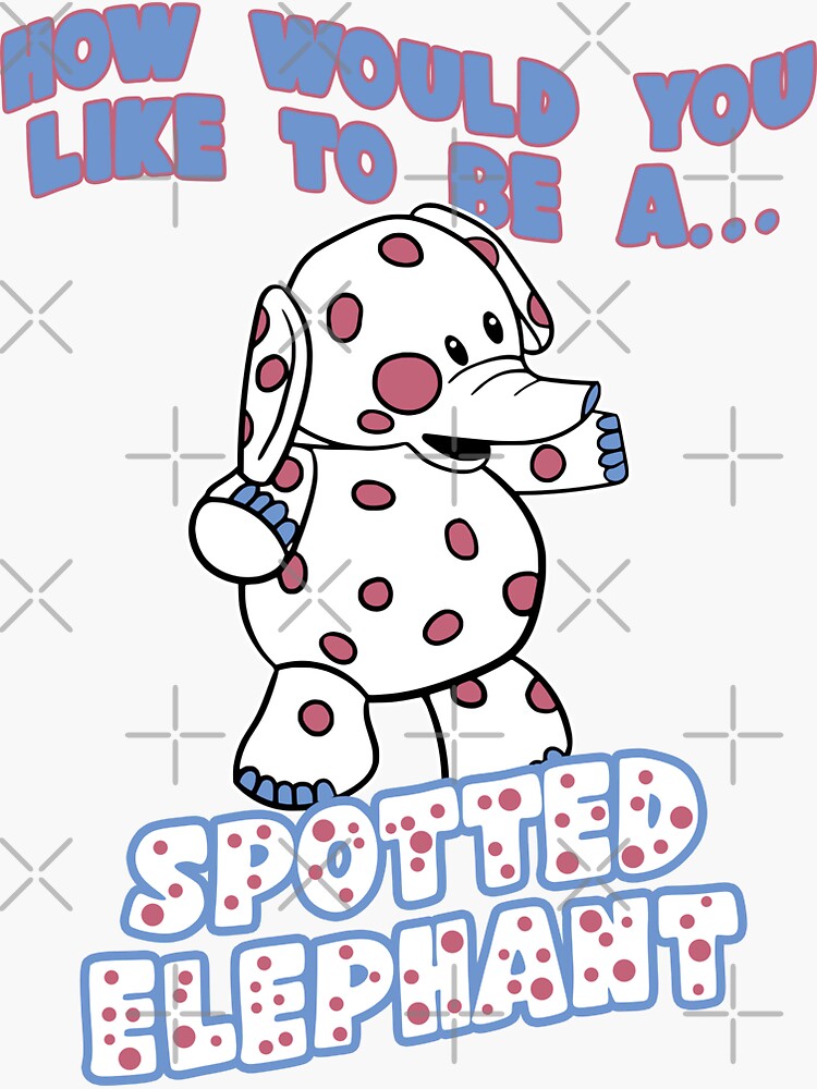 "Spotted Elephant Misfit Toy" Sticker for Sale by TeeArcade84 | Redbubble