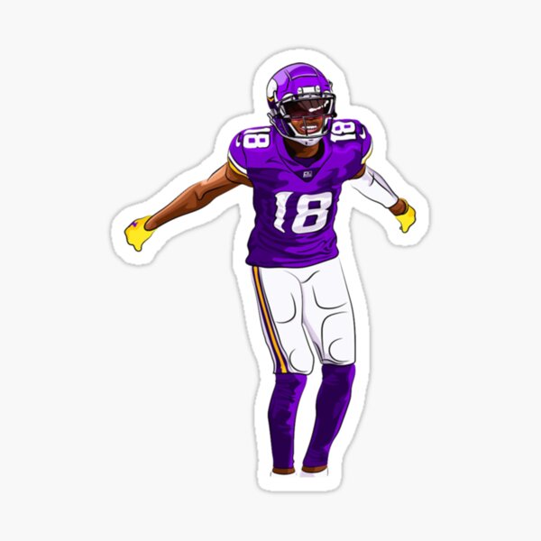 "Justin Jefferson " Sticker for Sale by YuhSportsz1 | Redbubble