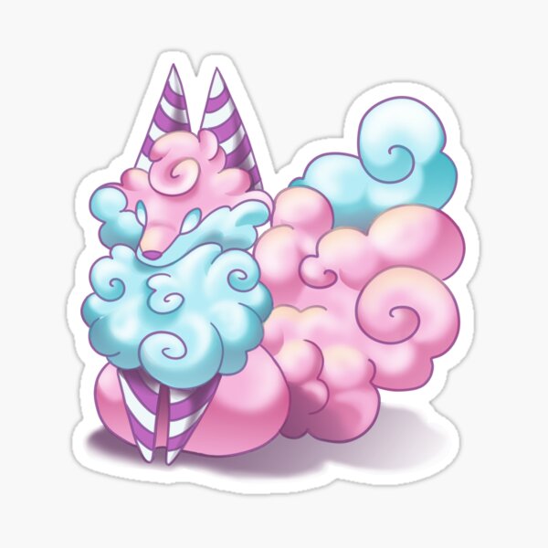 "Cotton Candy Fox" Sticker by TrixyFox | Redbubble