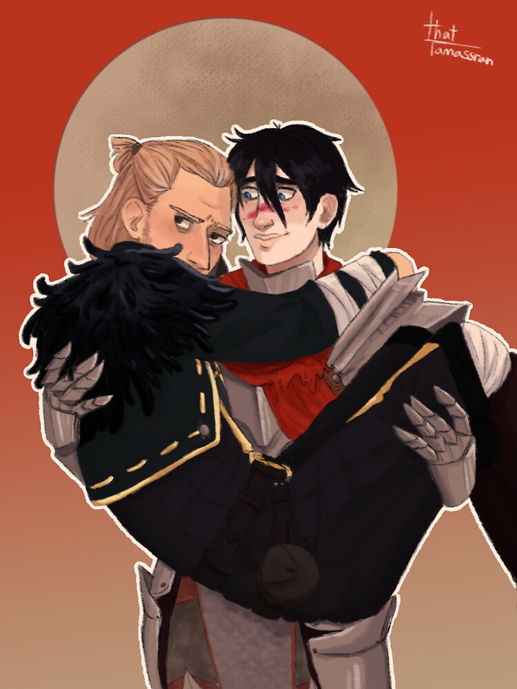 "Hawke and Anders Bridal Carry" Sticker by grigorarts | Redbubble