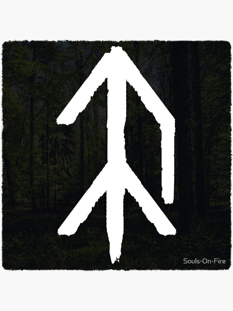 "Tyr, Norse God of Justice, Bindrune Sticker" Sticker by Souls-On-Fire ...