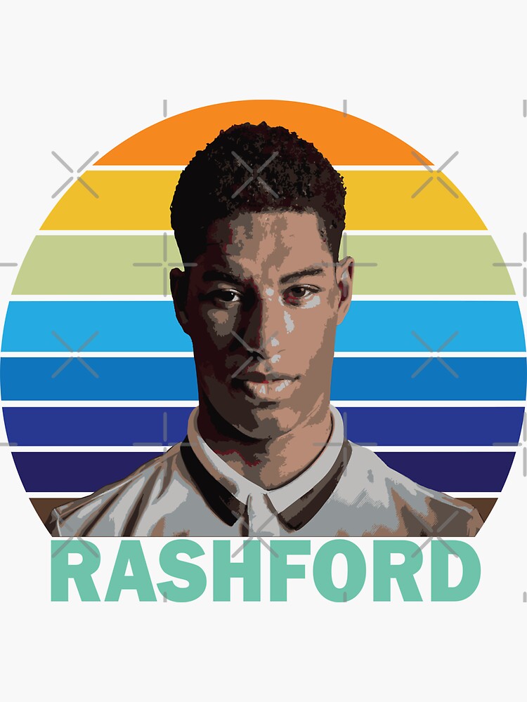 "marcus rashford retro" Sticker by arianpink | Redbubble